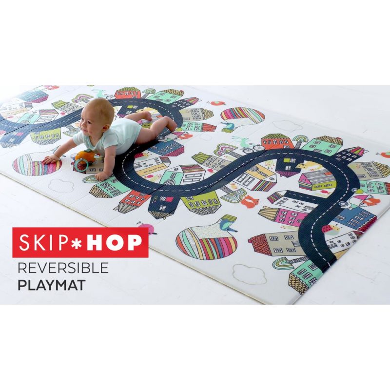 Skip Hop Doubleplay Reversible Playmat | Laugh and Learn